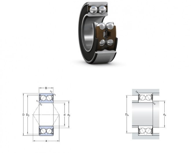 Cuscinetto Obliquo a Sfere, a due corone 3200 A-2RS1TN9/C3 SKF ... Cuscinetto Obliquo a Sfere, a due corone 3200 A-2RS1TN9/C3 SKF ...