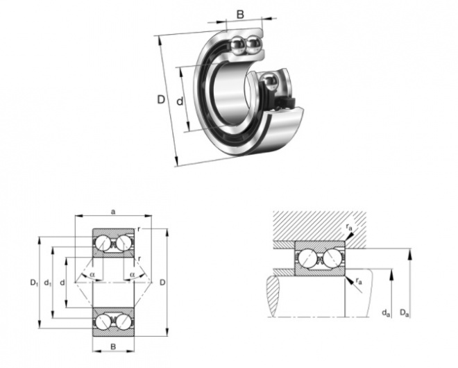 Cuscinetto Obliquo a Sfere, a due corone 3202-BD-XL-TVH-L285 FAG ... Cuscinetto Obliquo a Sfere, a due corone 3202-BD-XL-TVH-L285 FAG ...